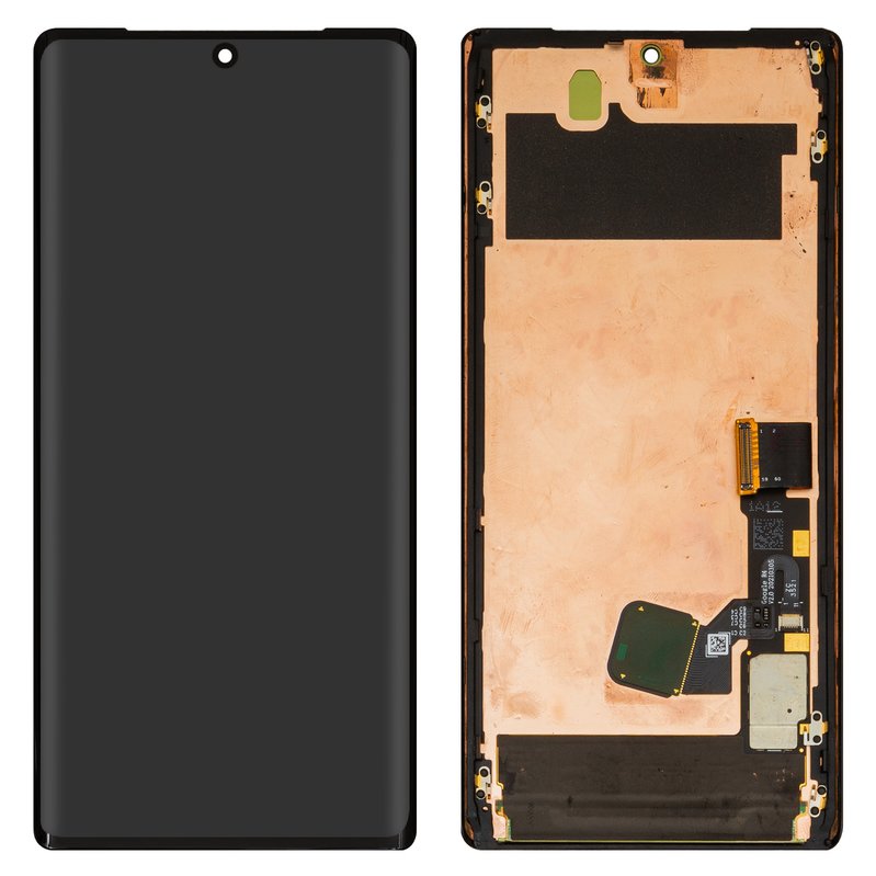 LCD compatible with Google Pixel 6 Pro, (black, with frame, original ...