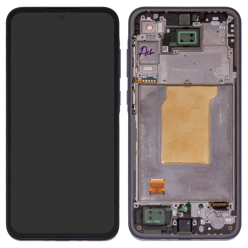 Дисплей для Samsung A356 Galaxy A35 5G, синій, з рамкою, Original (PRC ...